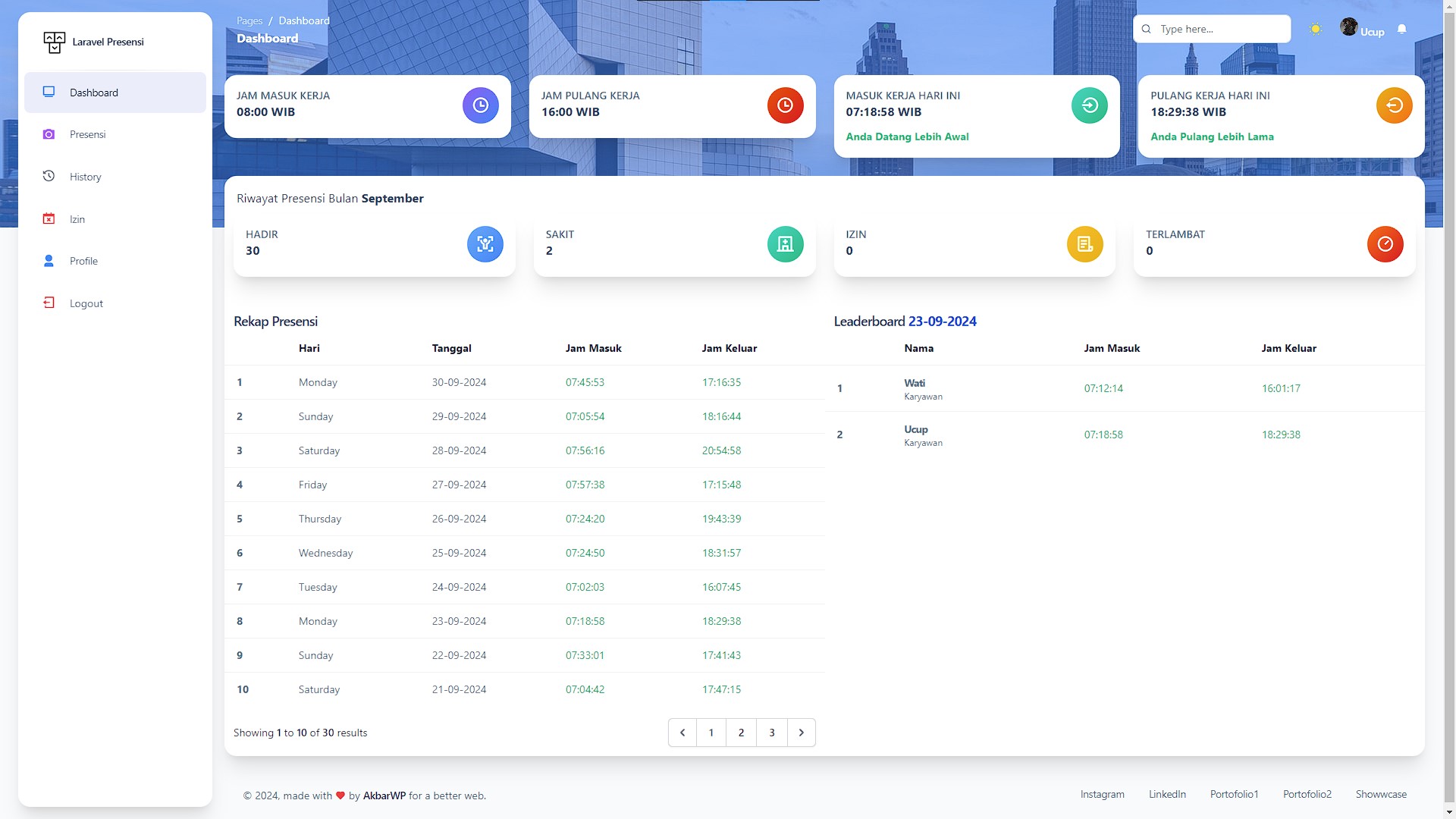 Portofolio Tailwind CSS